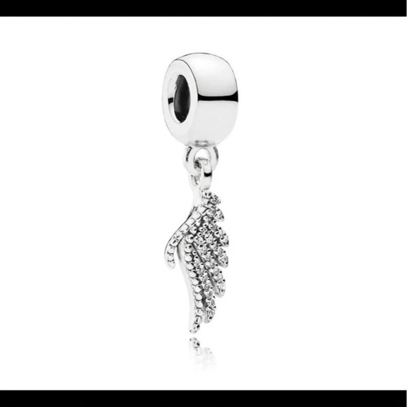 Pandora | Jewelry | Pandora Angel Wing Crystal Bejeweled Charm | Poshmark